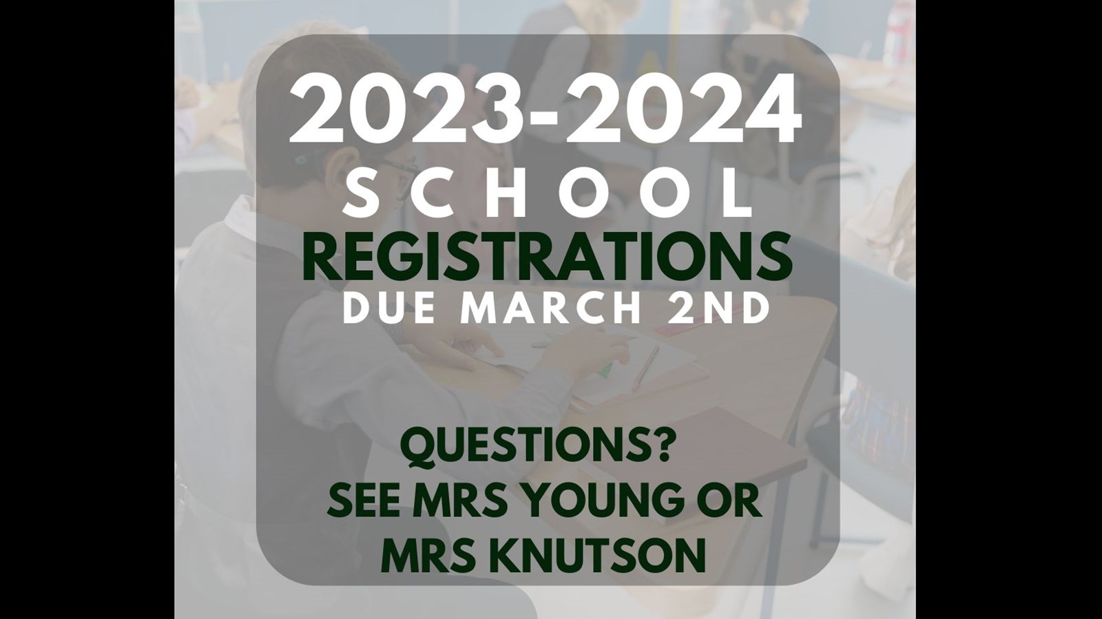 2023-2024 School Registrations