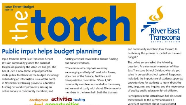 Budget Issue of Torch Now Online